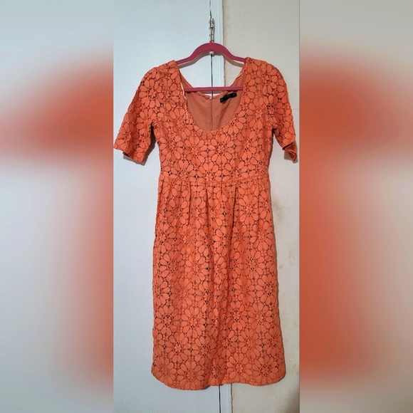 Zara | Dresses | Zara Peach Color Midi Dress | Poshmark